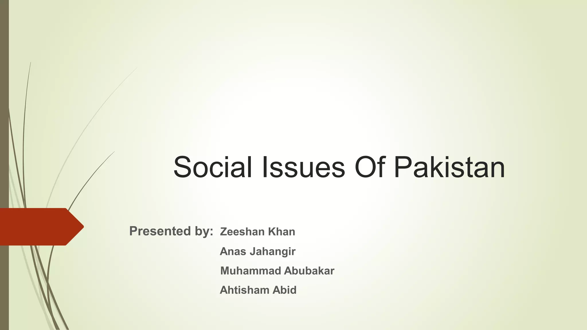 social issues of pakistan | PPTX