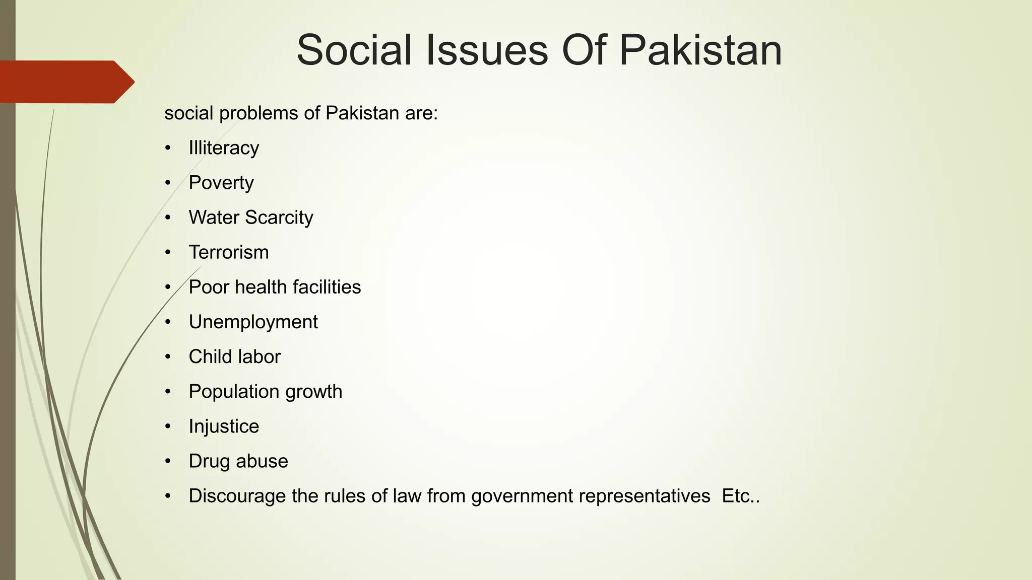 social issues of pakistan | PPTX