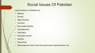 social issues of pakistan | PPTX