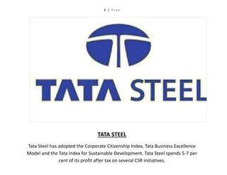 corporate social responsibility of tata group | PPT