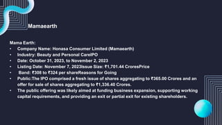 ipo analysis on zomato and patym after and before ipo | PPTX