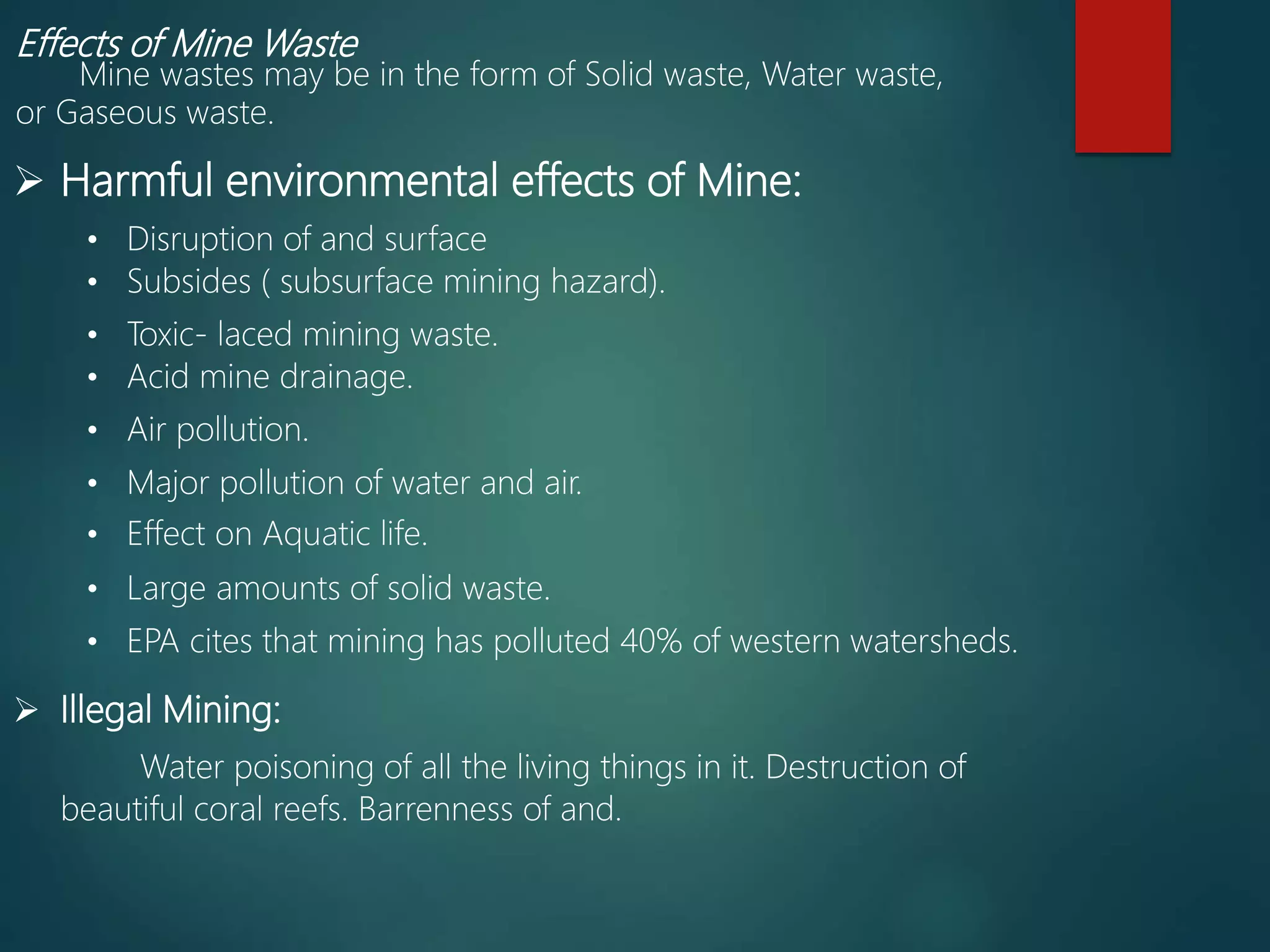Mine Waste Management | PPTX