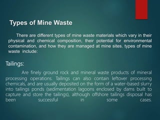 Mine Waste Management | PPTX