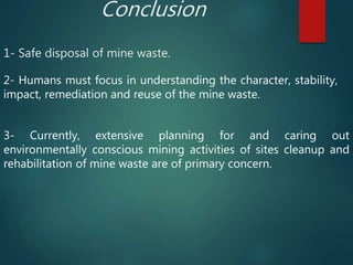 Mine Waste Management | PPTX