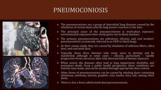 Occupational Diseases (Part 1) - Pneumoconioses | PPTX