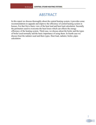 Central steam heating system report | PDF