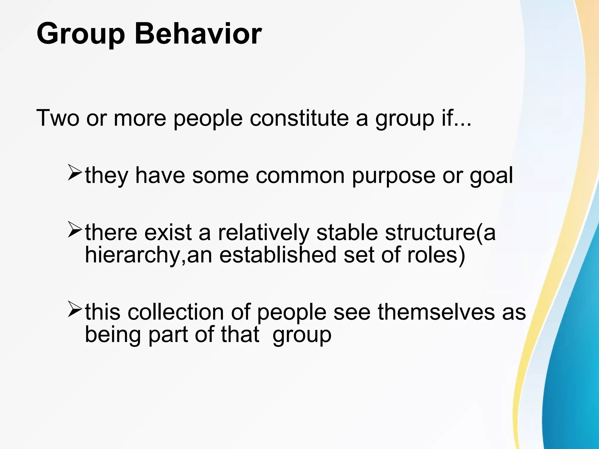 Group behavior | PPT