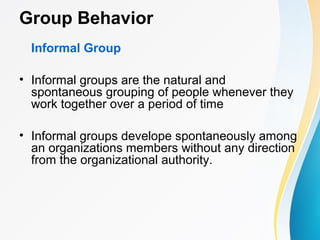 Group behavior | PPT
