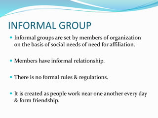 GROUP BEHAVIOR IN OB | PPTX