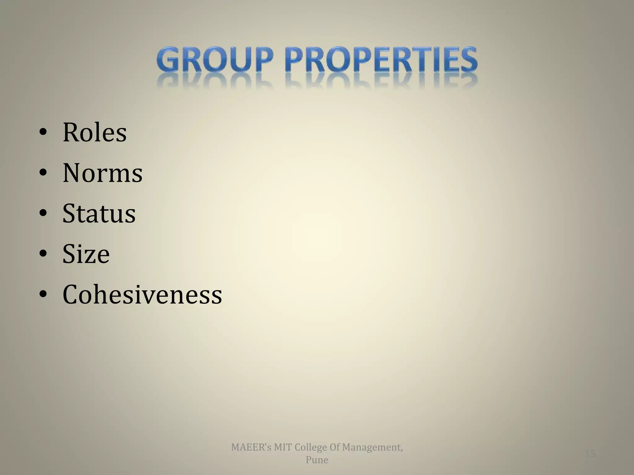 Group behaviour ppt | PPTX
