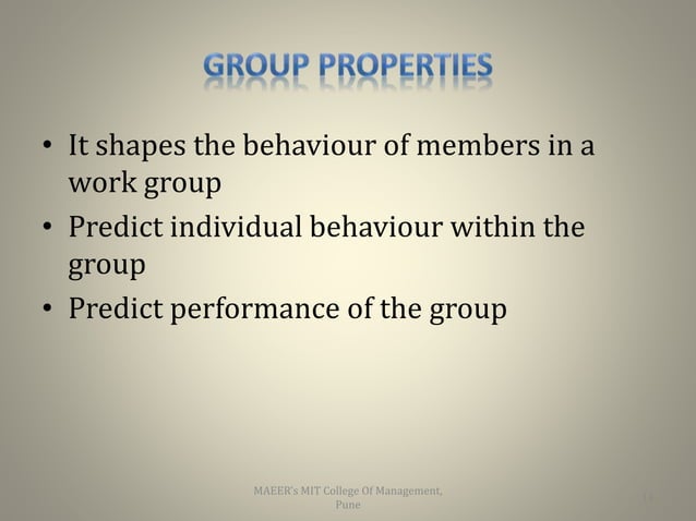 Group behaviour ppt | PPTX | Education