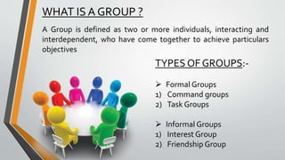 Group Behavior in organisaations | PPTX