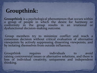 Group behaviour made by Jyoti Pali, Research Scholar | PPTX