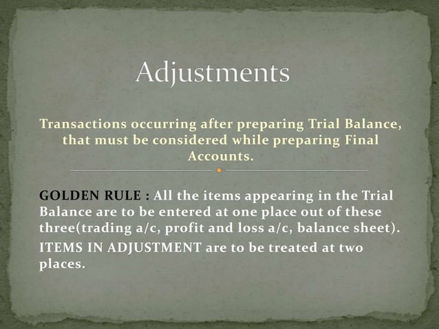 Presentation on Final Accounts | PPTX