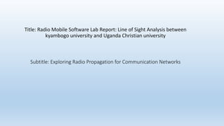 Antenna presentation using radio mobile app by telecommunications ...