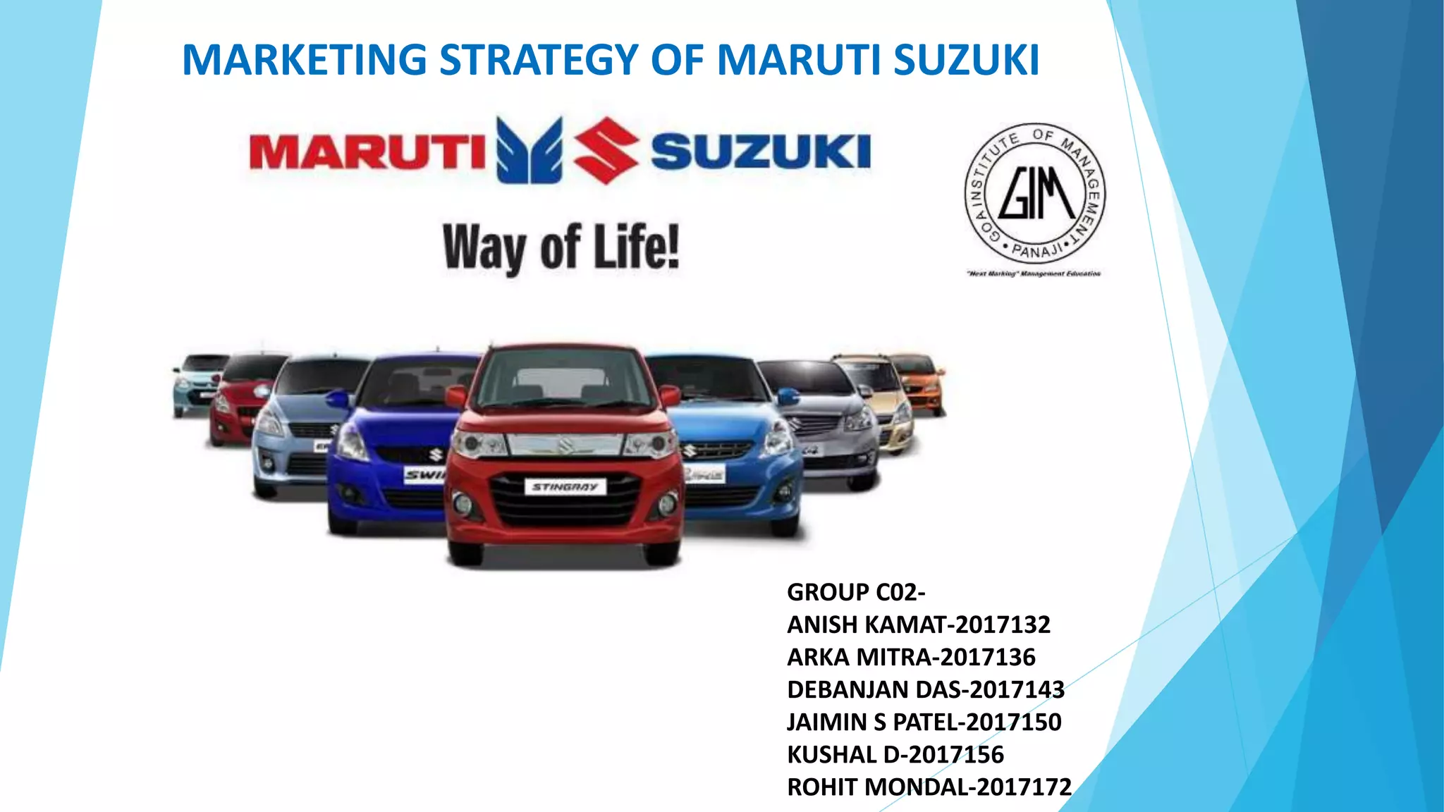 Maruti suzuki Marketing Analysis Project | PPTX