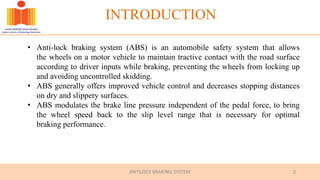 ABS WORKING PRINCIPLE FOR AUTOMOTIVE SYSTEM | PDF