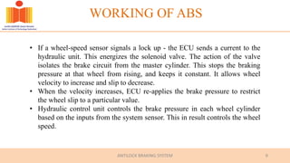 ABS WORKING PRINCIPLE FOR AUTOMOTIVE SYSTEM | PDF