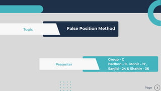 False Position Method Presentation By D63.pptx