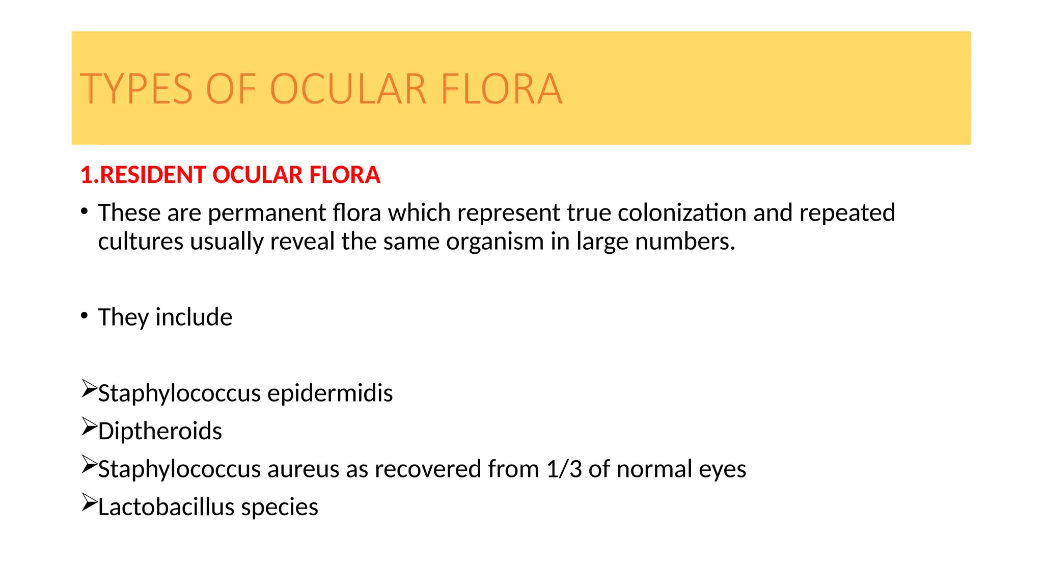 Ocular normal flora presentation presentation.PPT