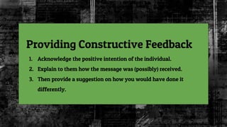 Group Coaching - Constructive Conversations | PPTX