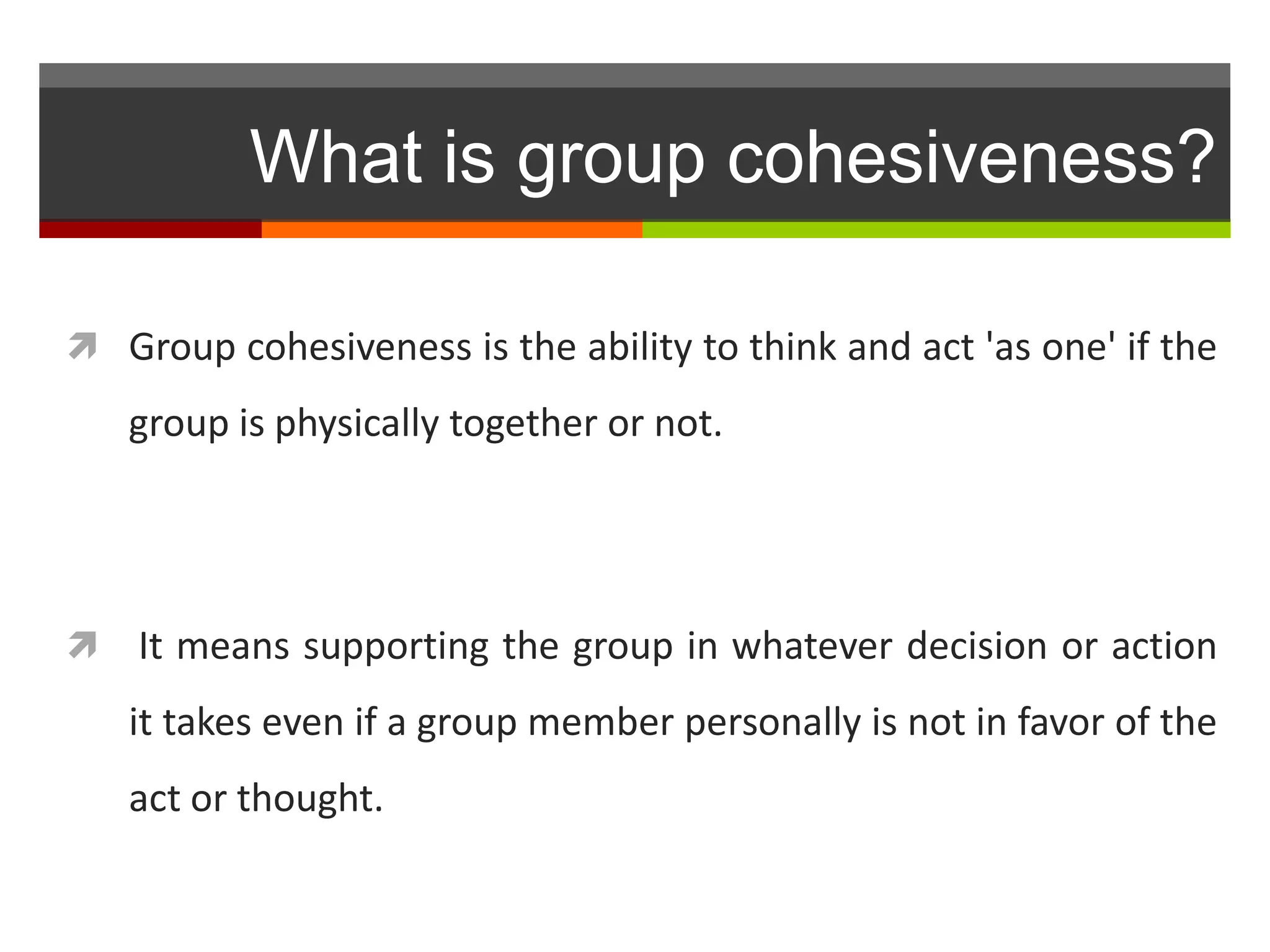 Group cohesion | PPTX
