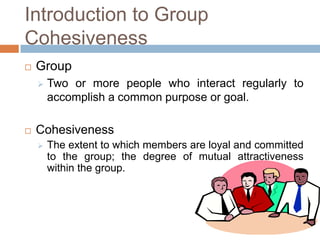 Group cohesiveness | PPTX