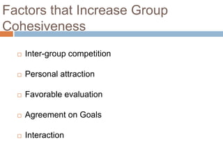 Group cohesiveness | PPTX