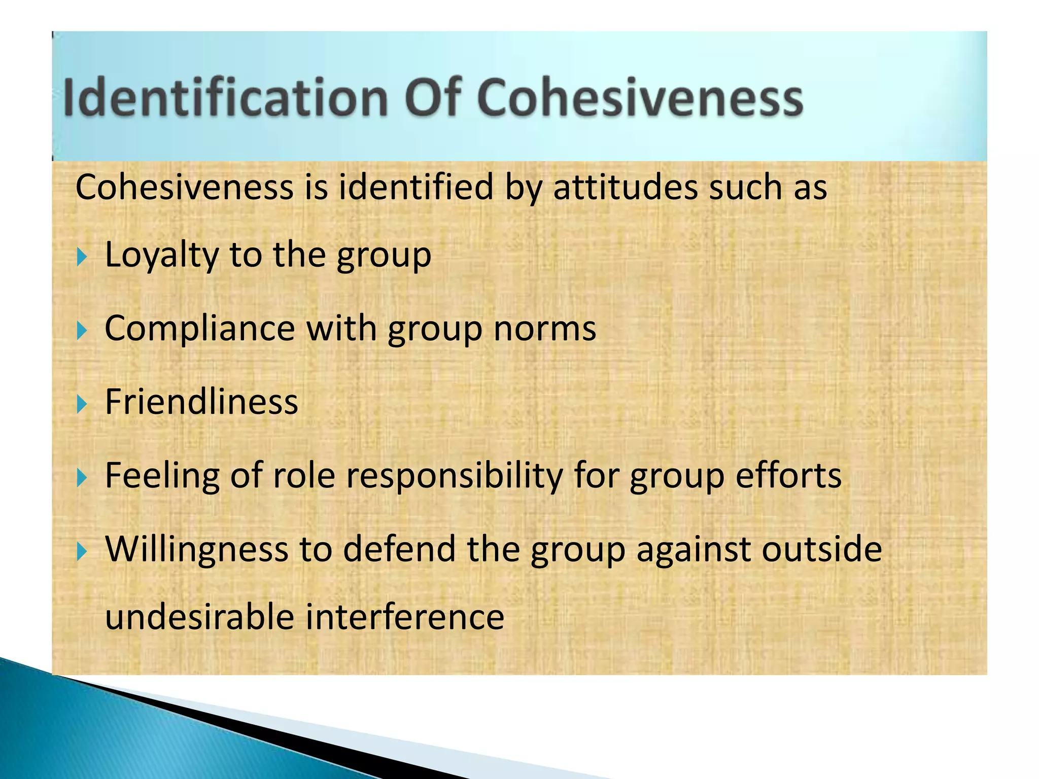 Group cohesiveness | PPTX