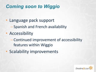 Group Collaboration with Desire2Learn Wiggio | PPT