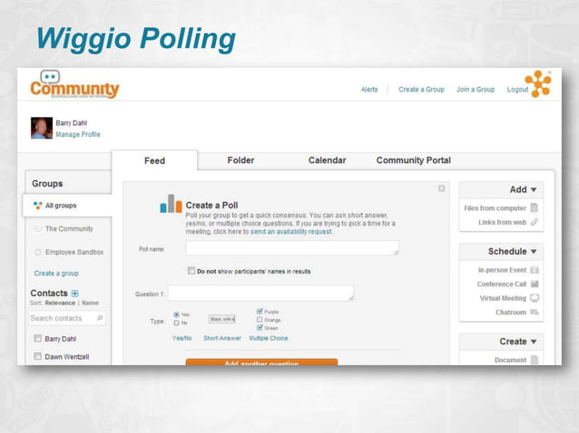 Group Collaboration with Desire2Learn Wiggio | PPT