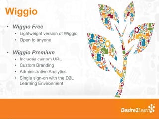 Group Collaboration with Desire2Learn Wiggio | PPT
