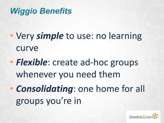 Group Collaboration with Desire2Learn Wiggio | PPT