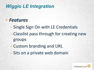 Group Collaboration with Desire2Learn Wiggio | PPT