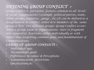 Group conflicts with in bjp | PPTX