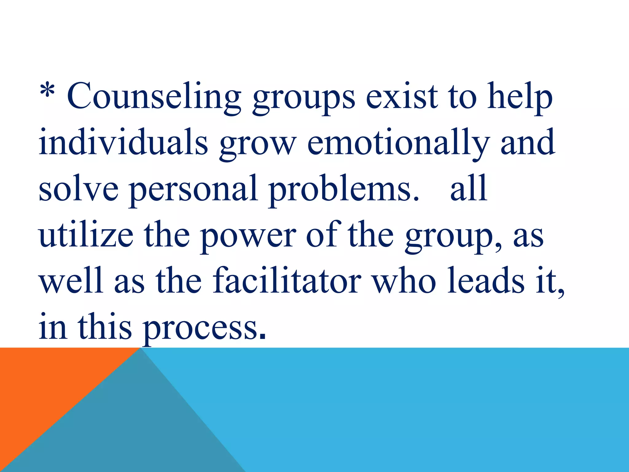 Group counseling | PPTX