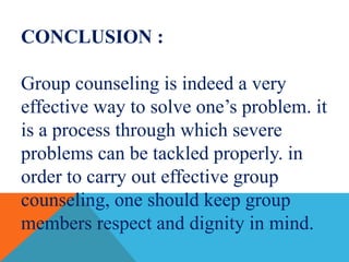Group counseling | PPTX
