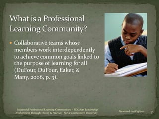 Tool for implementing Professional Learning Communities in your school ...