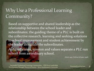 Tool for implementing Professional Learning Communities in your school ...