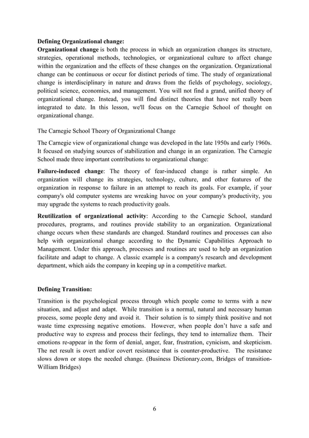Organizational change in transition period | PDF