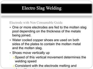 Electro Slag and Electro Welding | PPTX