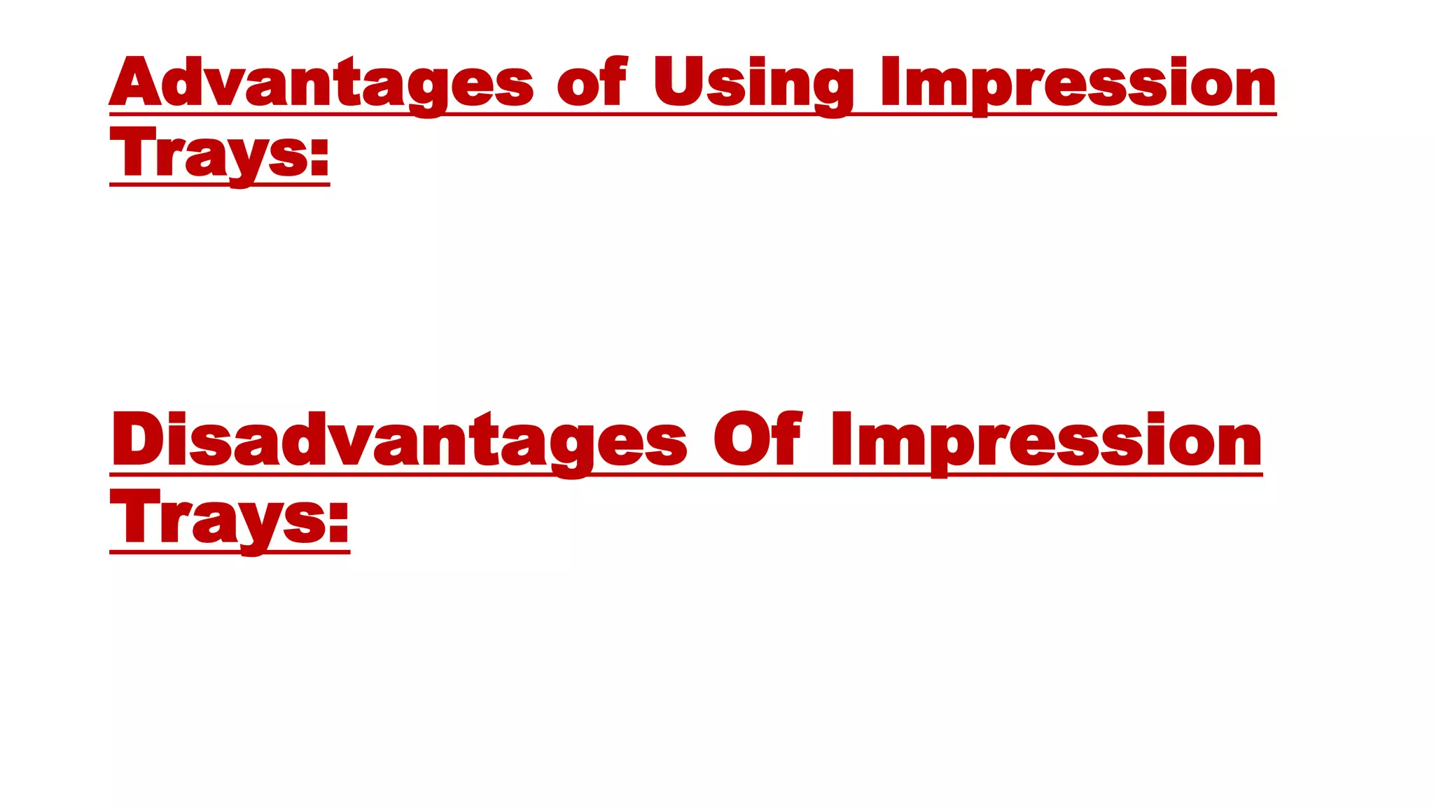 classification of Impression trays. | PPTX