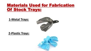 classification of Impression trays. | PPTX