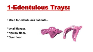 classification of Impression trays. | PPTX