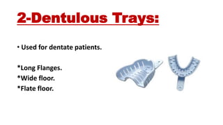 classification of Impression trays. | PPTX