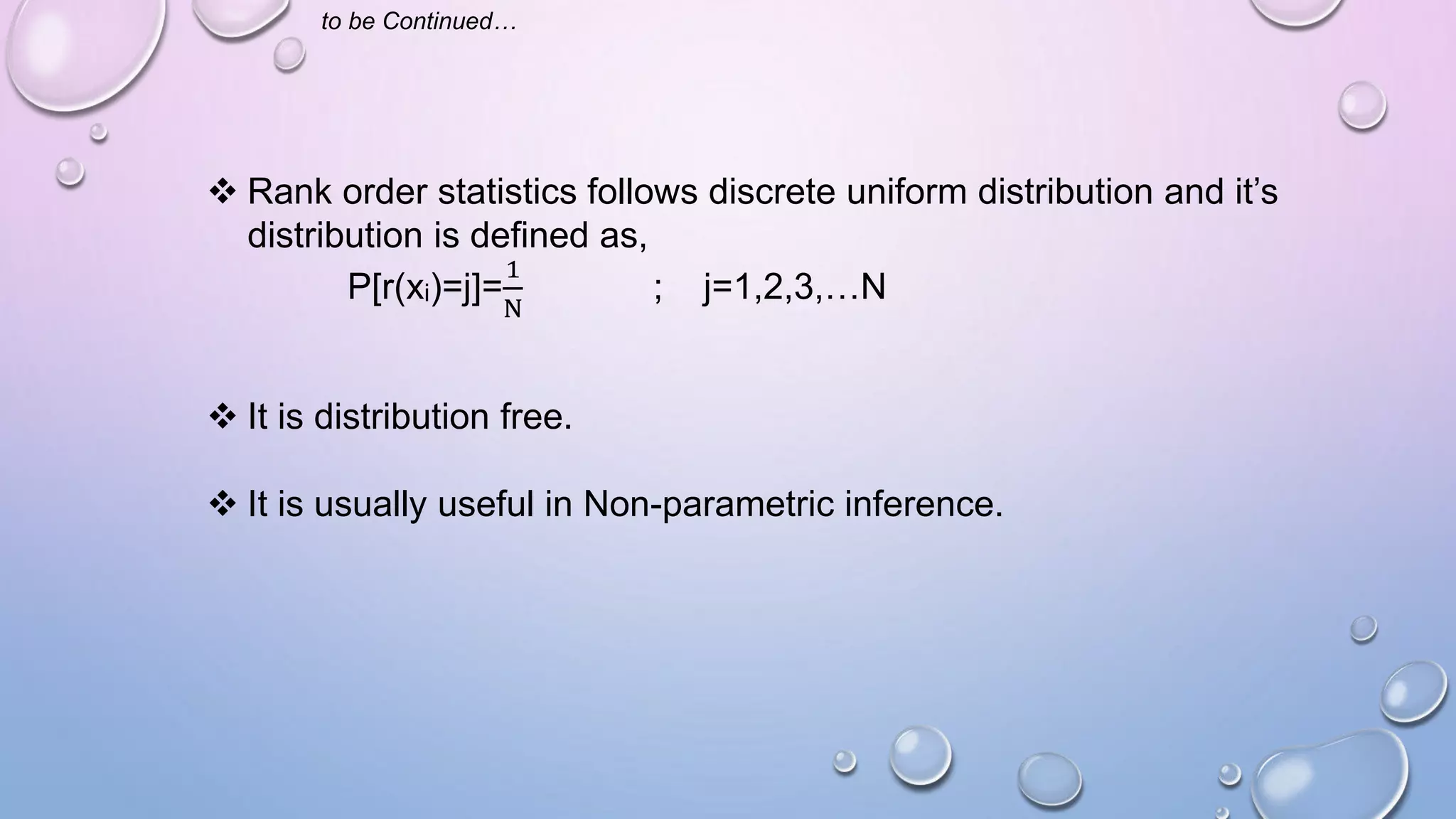 Basic Concepts of Non-Parametric Methods ( Statistics ) | PPTX