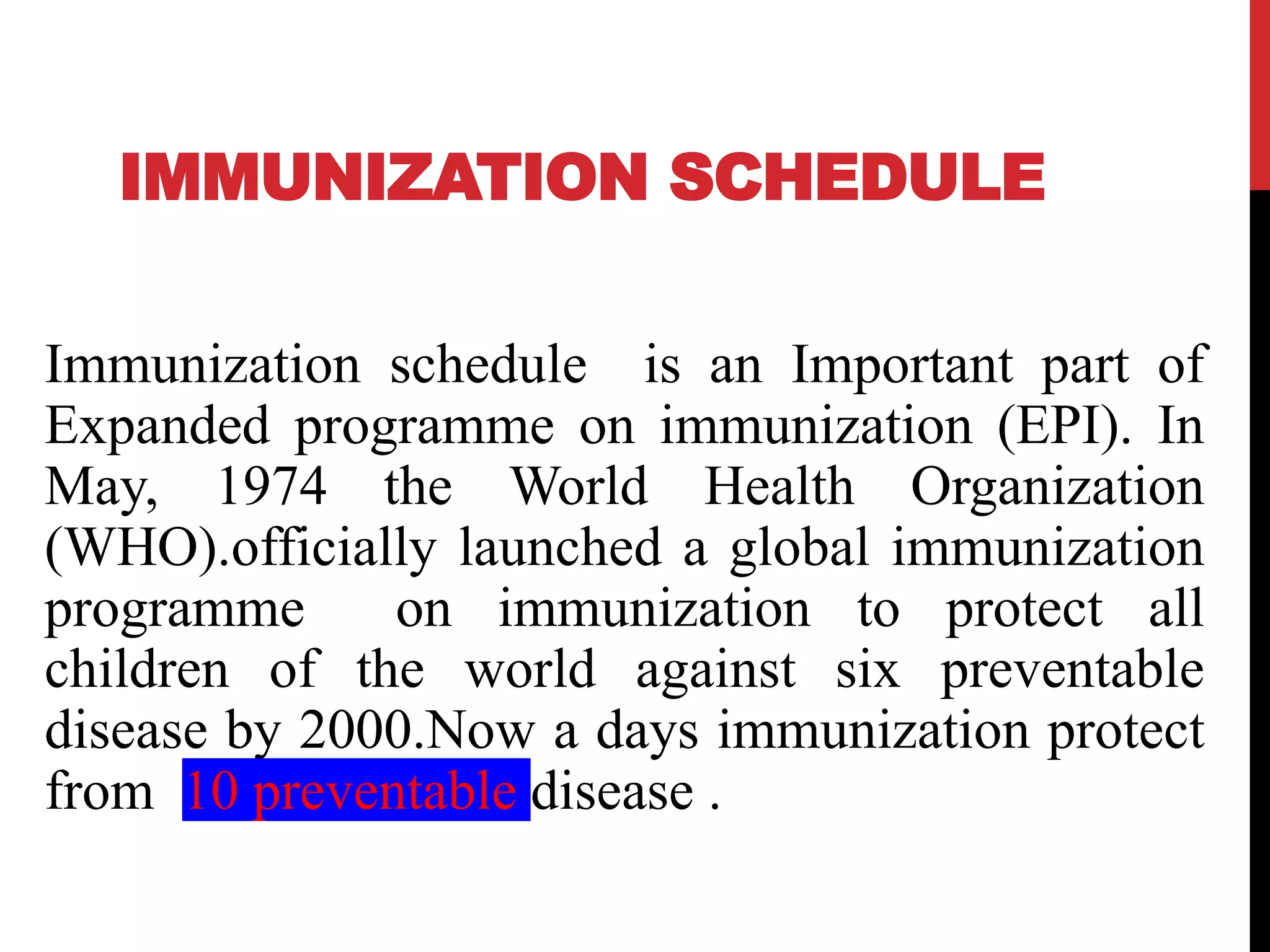 immunization program | PPTX