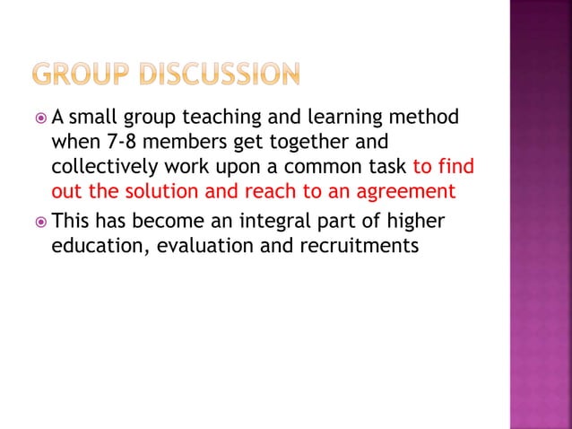 Groupd dynamics & team building in teaching | PPT