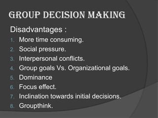 Group decisiion making | PPT
