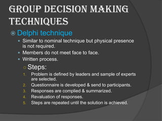 Group decisiion making | PPT